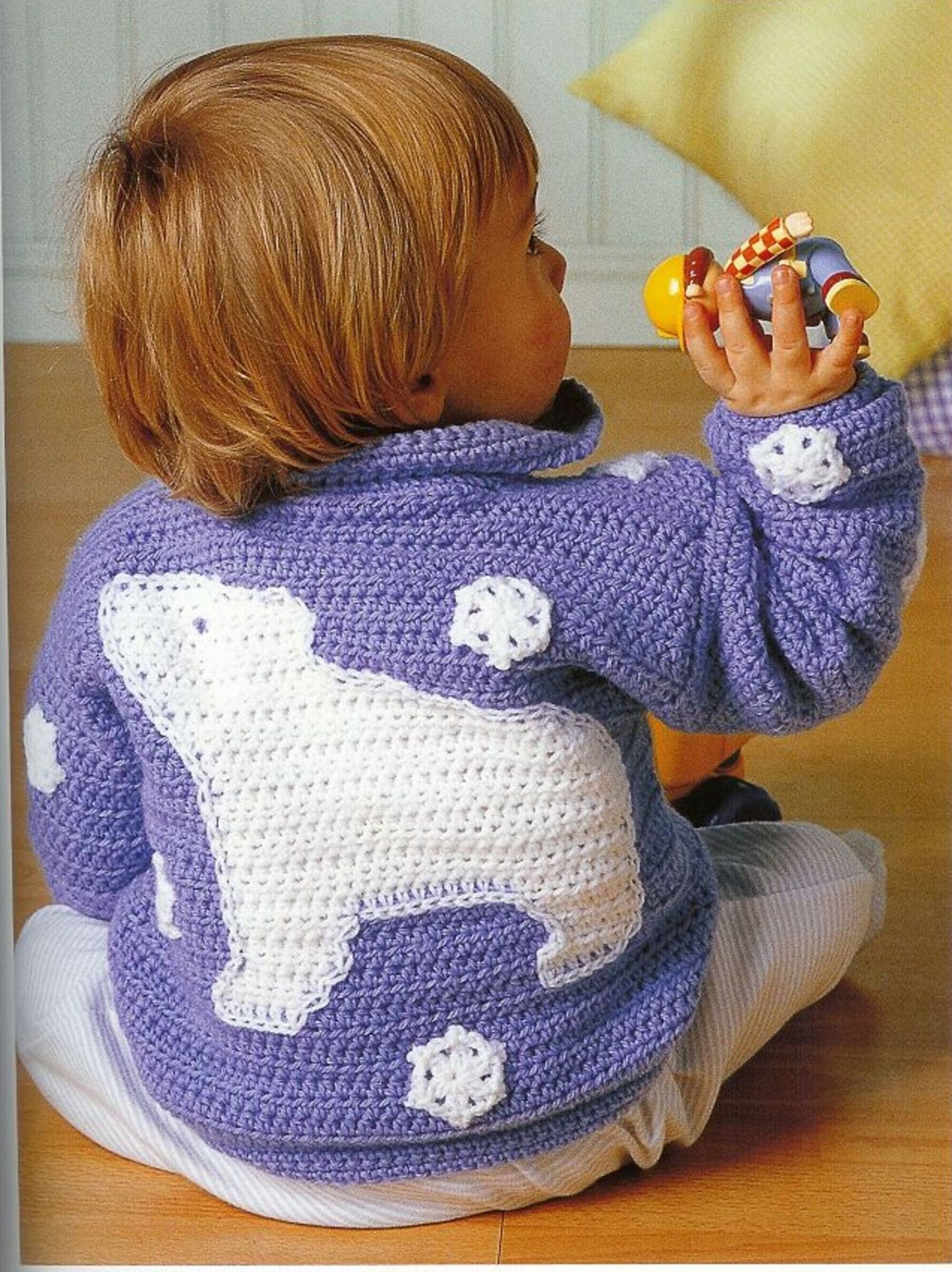 CUTE Vintage Baby /toddler/kids Crochet Jacket Pattern PDF Instant ...