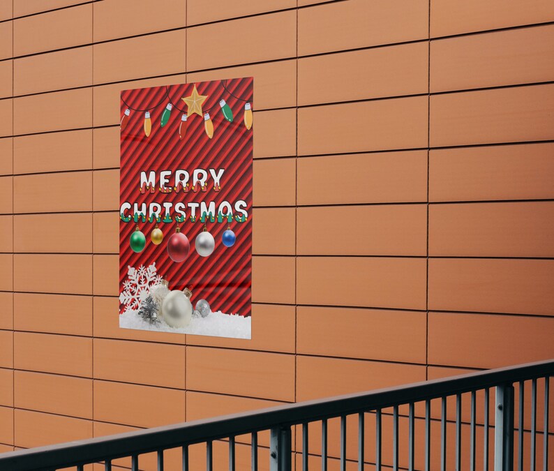 Merry Christmas Printable Portrait Poster Holiday Wall Art PDF - Etsy