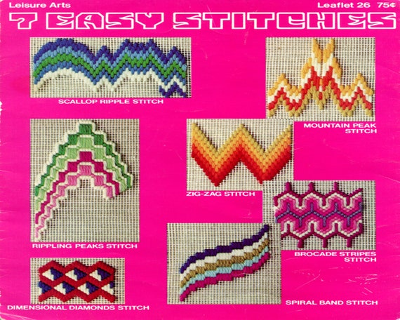 RARE Vintage Bargello Stitches Needlepoint Quilt PDF - Etsy