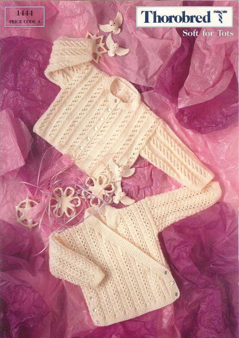 CUTE Vintage CROSSOVER CARDIGAN Knitting Pattern Pdf Instant - Etsy