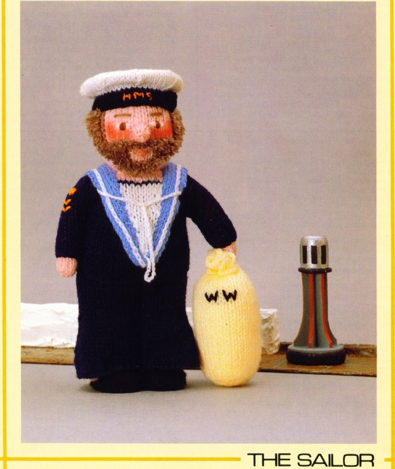 Vintage Sailor Toy Knitting Pattern Pdf Instant Download Easy | Etsy