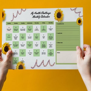 31 Day My Health Challenge Organizer Progress Tracker Printable PDF ...