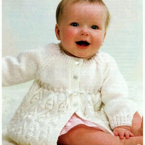 CUTE Baby Matinee Coat/jacket Knitting Pattern DK Pdf Instant Download ...