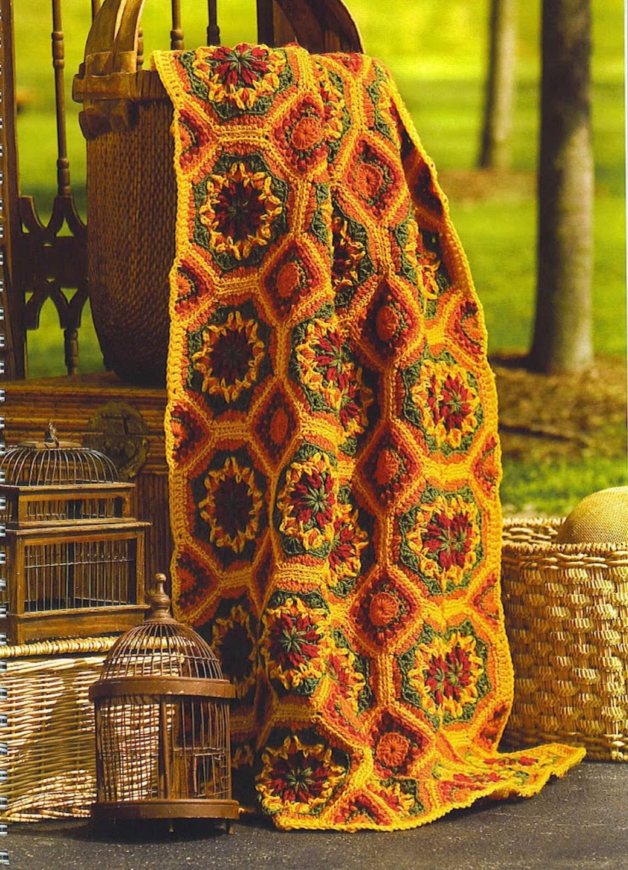 STUNNING Vintage Spanish Afghan Crochet Pattern PDF Instant | Etsy