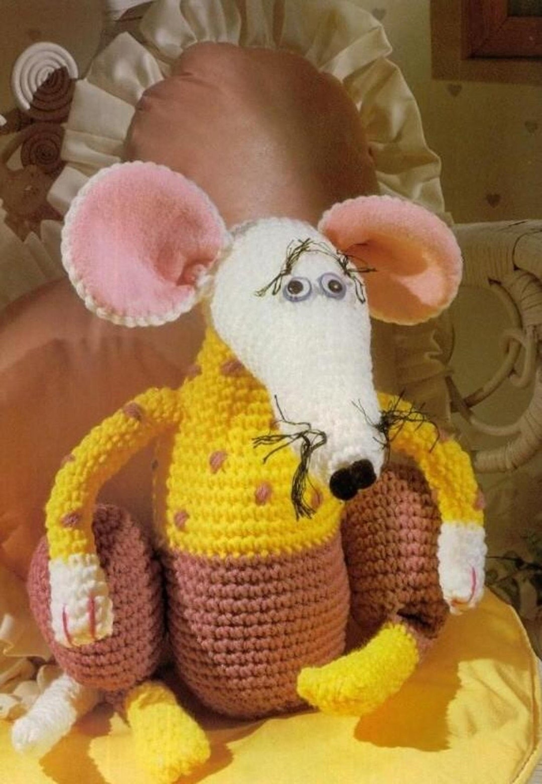 ALMOST FREE Cute Crochet Mouse Pattern Vintage Toy 1980s Instant ...
