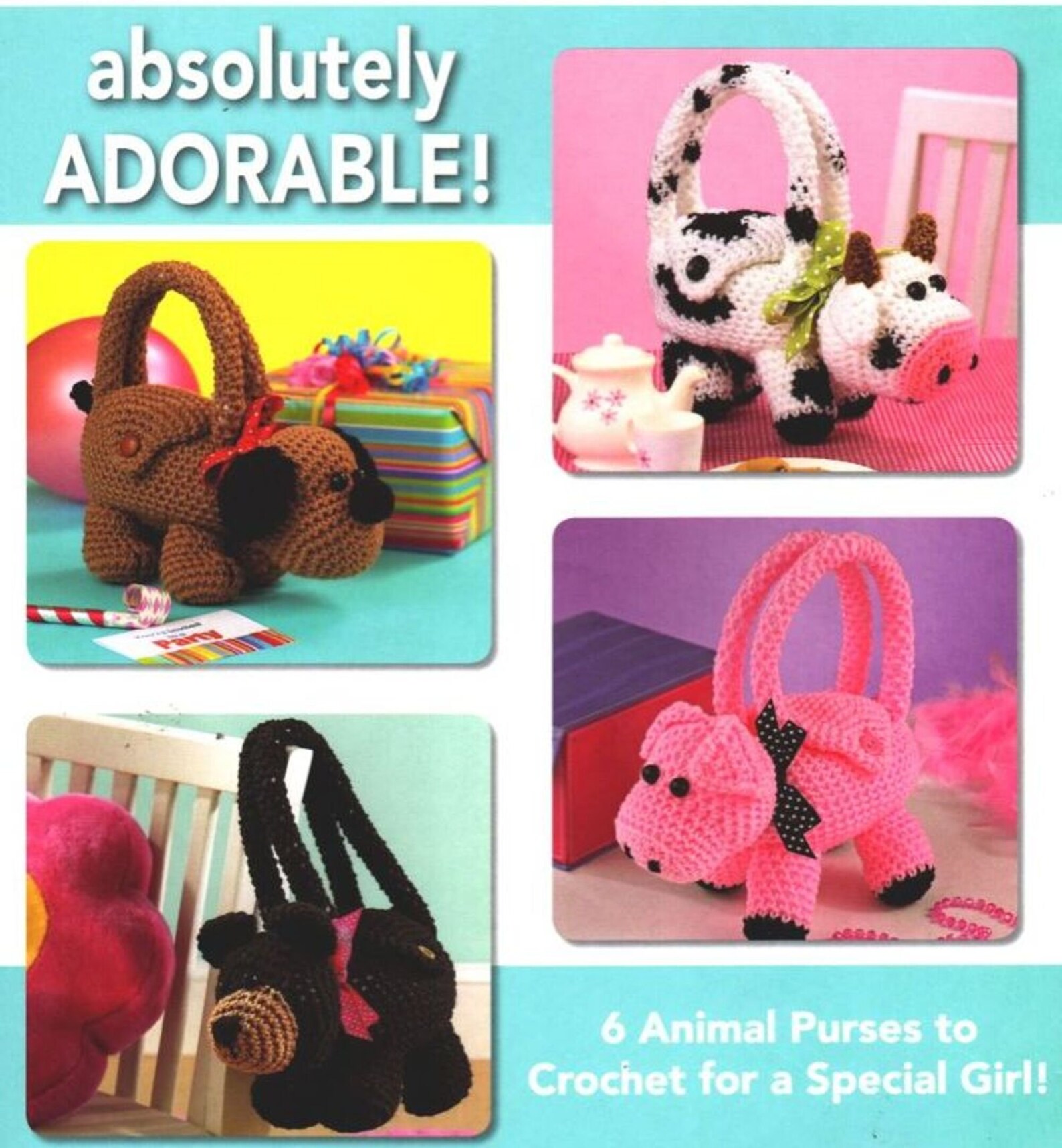 CUTE Six Crochet Animal Purses for Girls Kids Animal Critters - Etsy