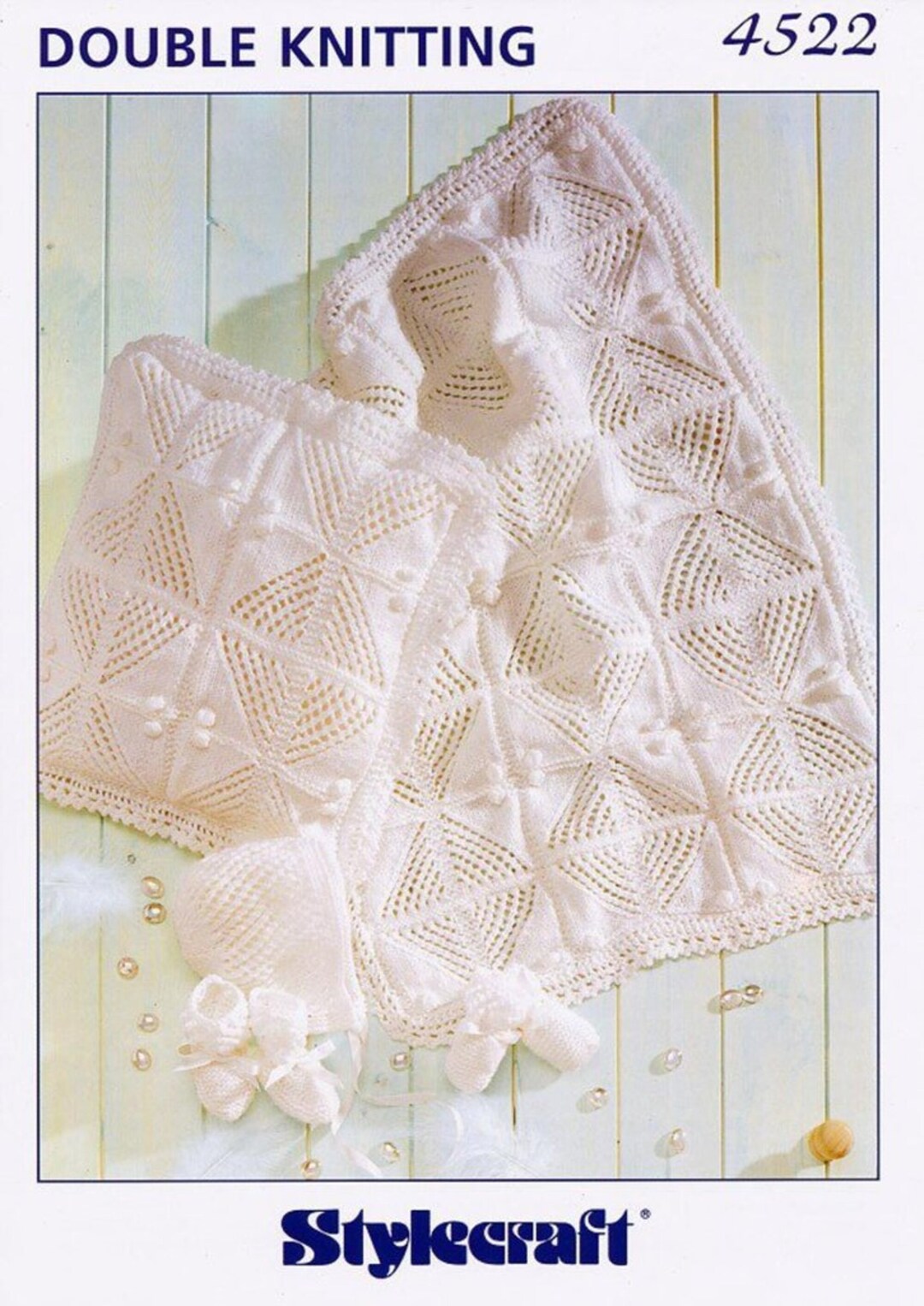 Vintage Baby Pram Cover / Blanket / Baby Cushion Bootees PDF Instant ...