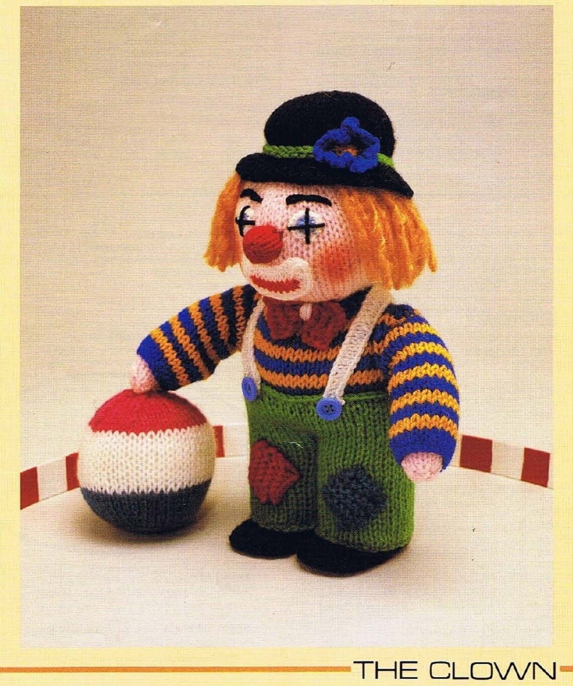 Vintage Clown Toy Knitting Pattern Pdf Instant Download Easy - Etsy