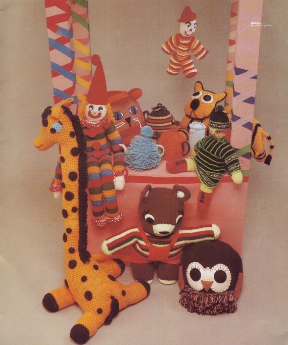 Vintage Toys Knitting Crochet Pattern Booklet / Craft E Book - Etsy