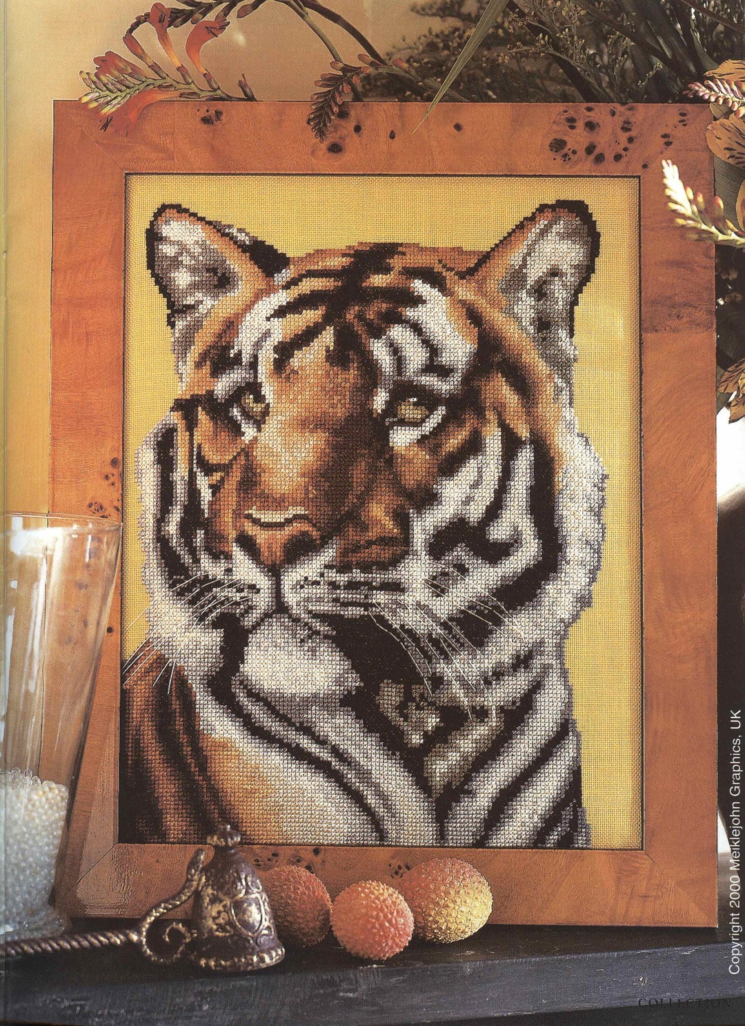 CUTE Vintage TIGER Cross Stitch Pattern Cross Stitch Space Cross Stitch ...