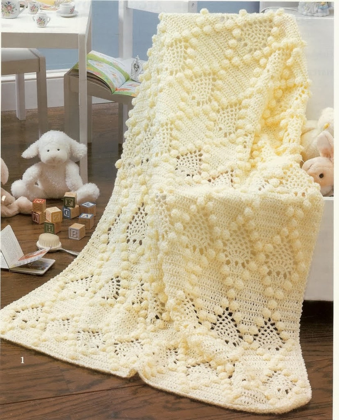 ADORABLE Baby Pineapple Afghan Crochet Pattern Popcorn Stitch Instant ...