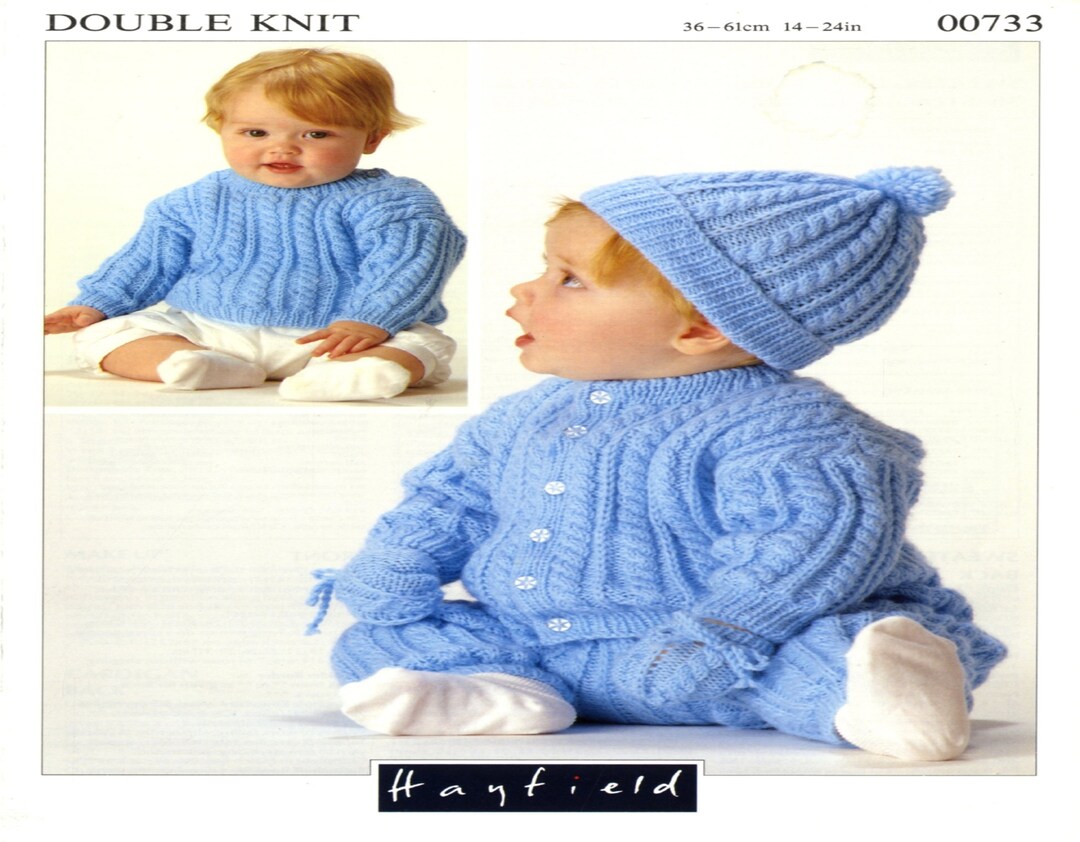 CUTE Vintage Baby Set Knitting Pattern PDF Instant Download Baby ...