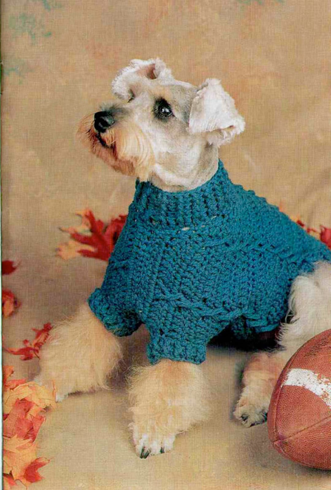 CUTE CROCHET Dog Cabled Sweater Pattern PDF Instant Download Medium ...