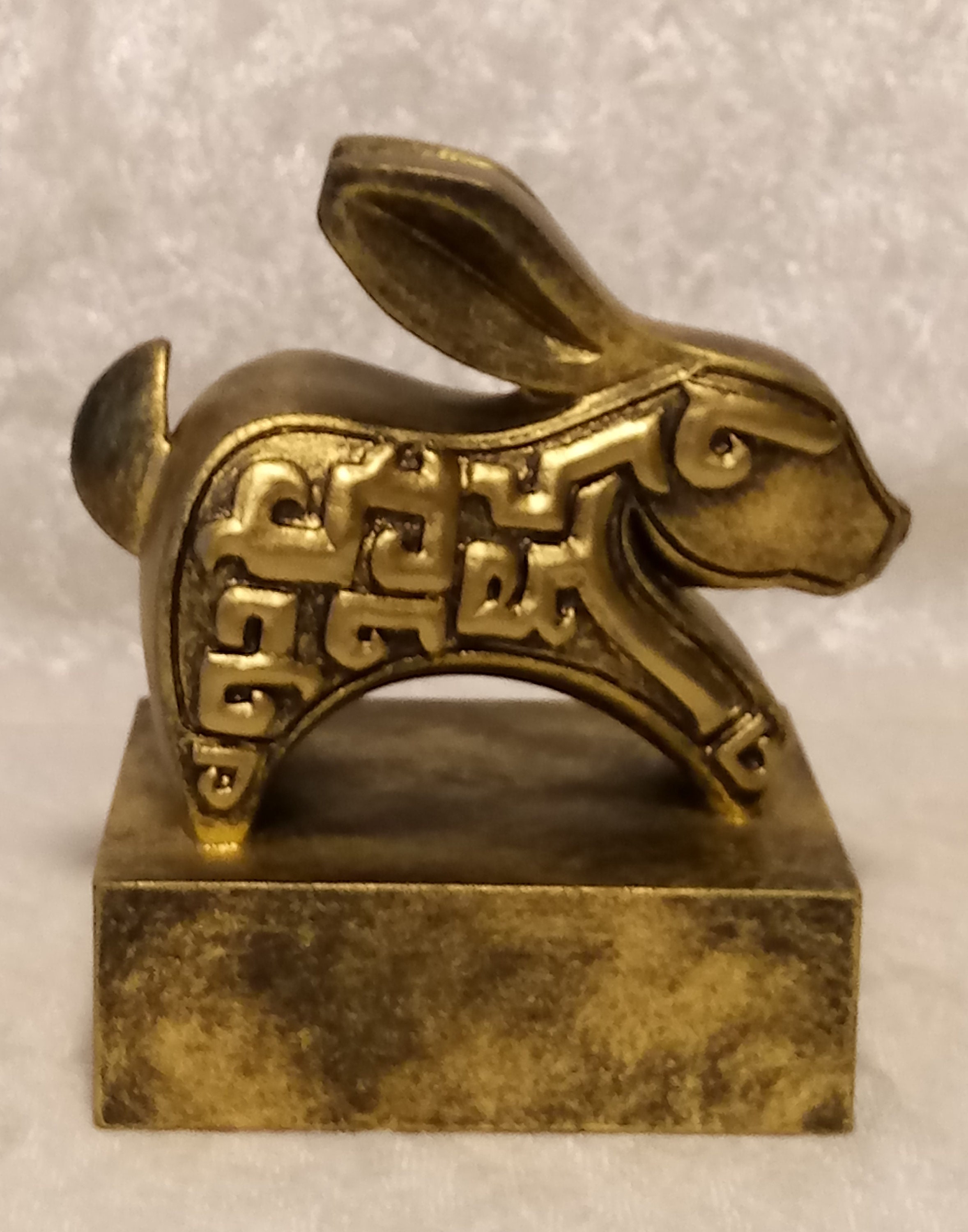 Chinese 12 Zodiac Animal, Seal of Ages, Rabbit Statuette, Collectible ...