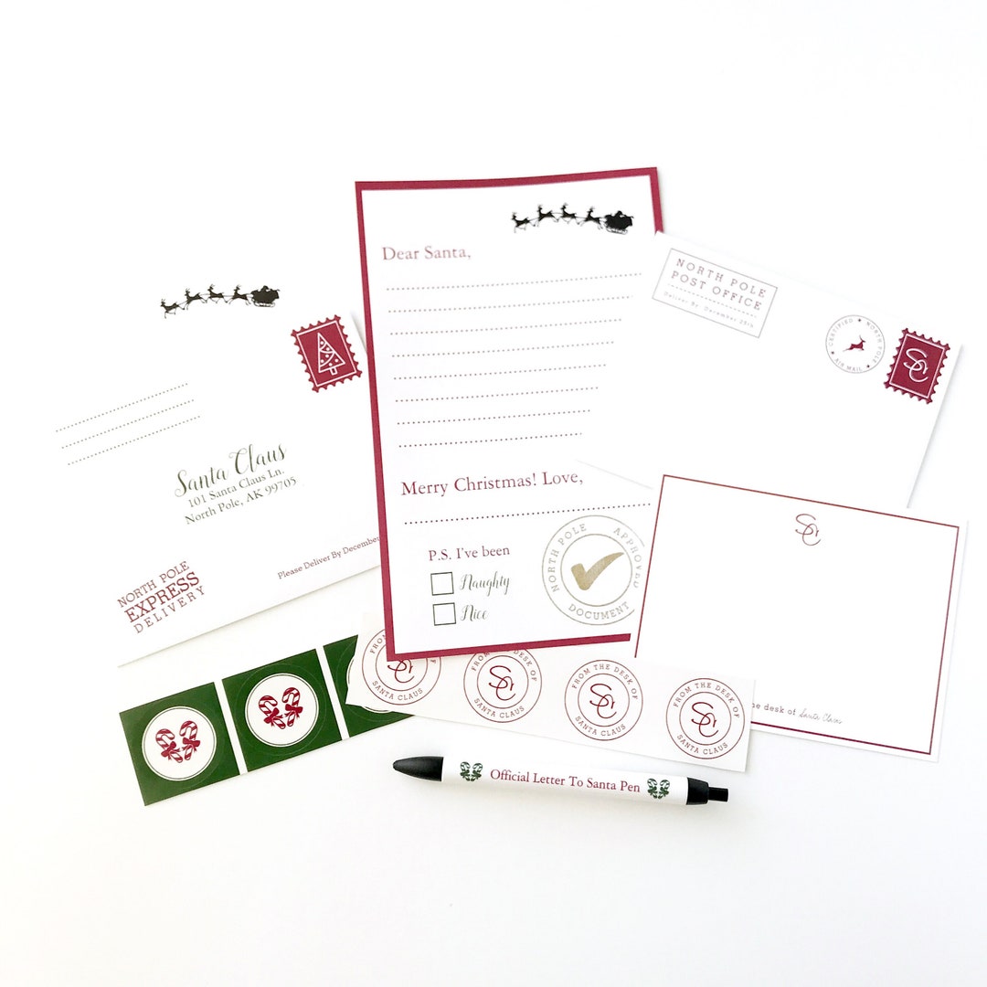 Letter to Santa Kit Letter From Santa Santa Letter Walt - Etsy Hong Kong