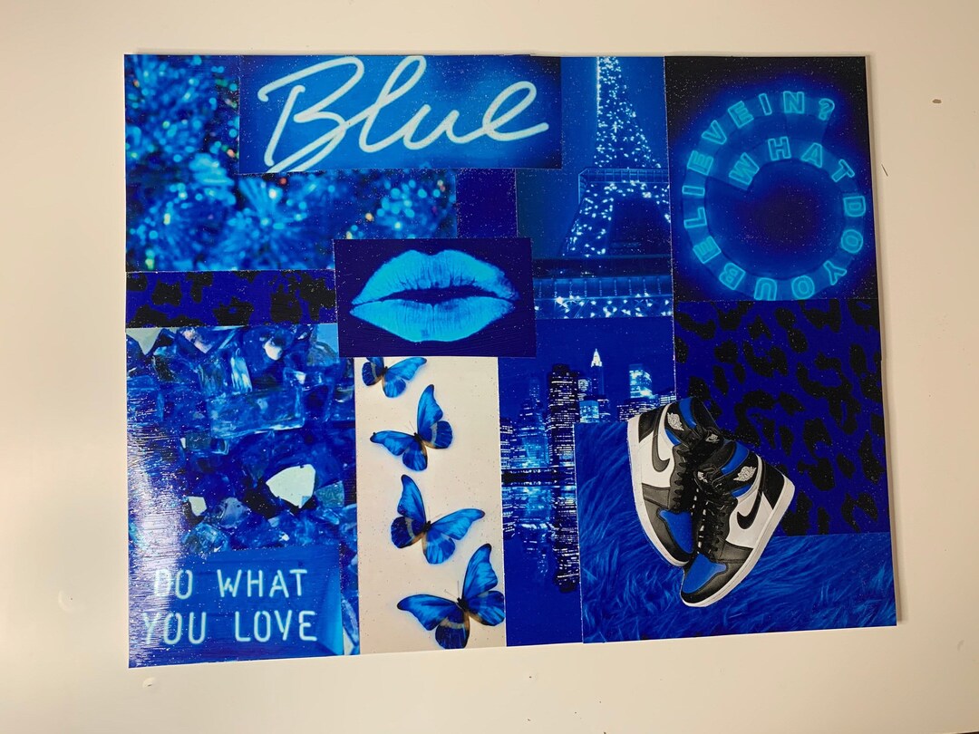 Royal Blue Collage - Etsy