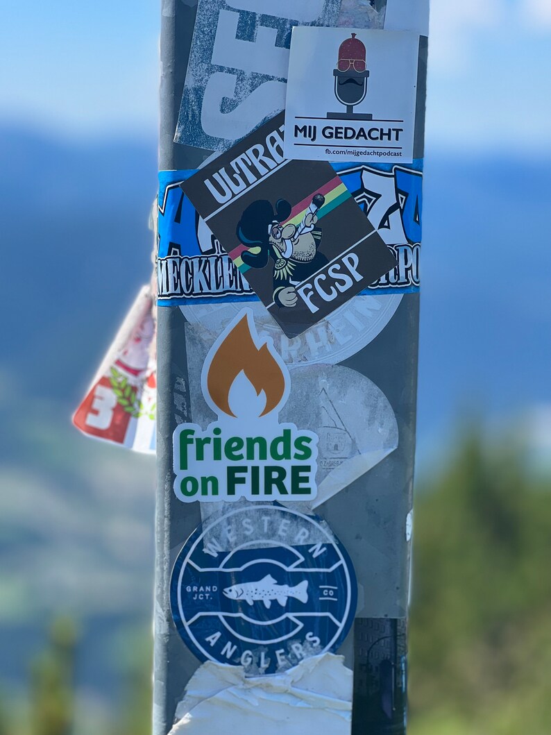 Friends on FIRE Logo Sticker - Etsy