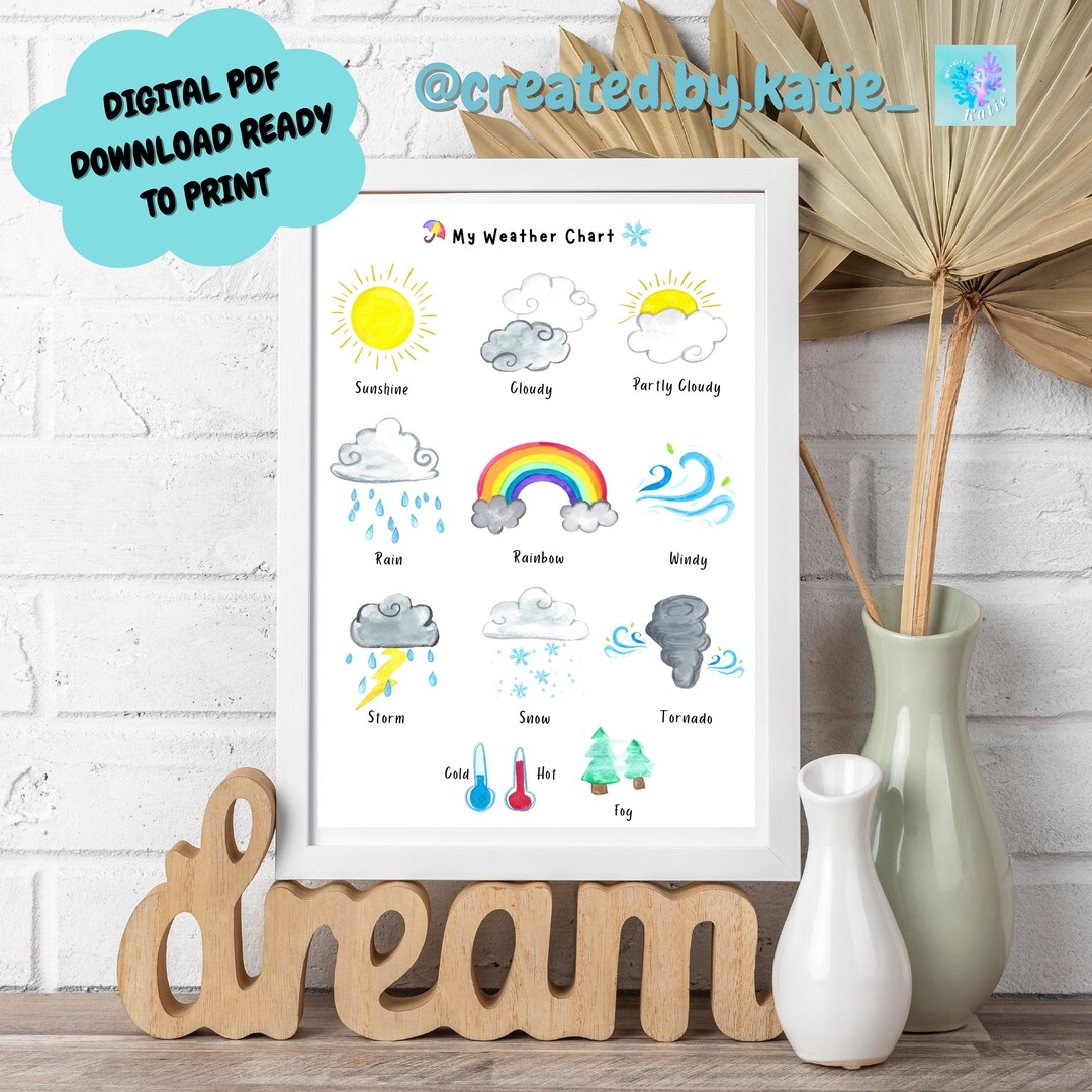 My Weather Chart DIGITAL FILE Ready to Print - Etsy