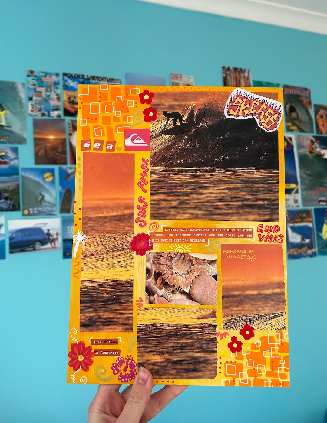 Ply Wood Surf Collage Art - Etsy