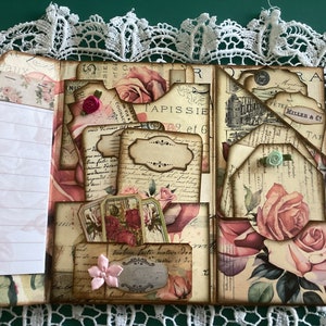 Folio, Tri Fold Folio, Mini Journal, Journal Insert, Roses - Etsy