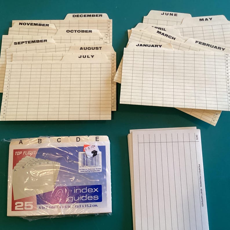 Vintage Index Tab Dividers, Monthly Tab Dividers, Journal Ephemera - Etsy