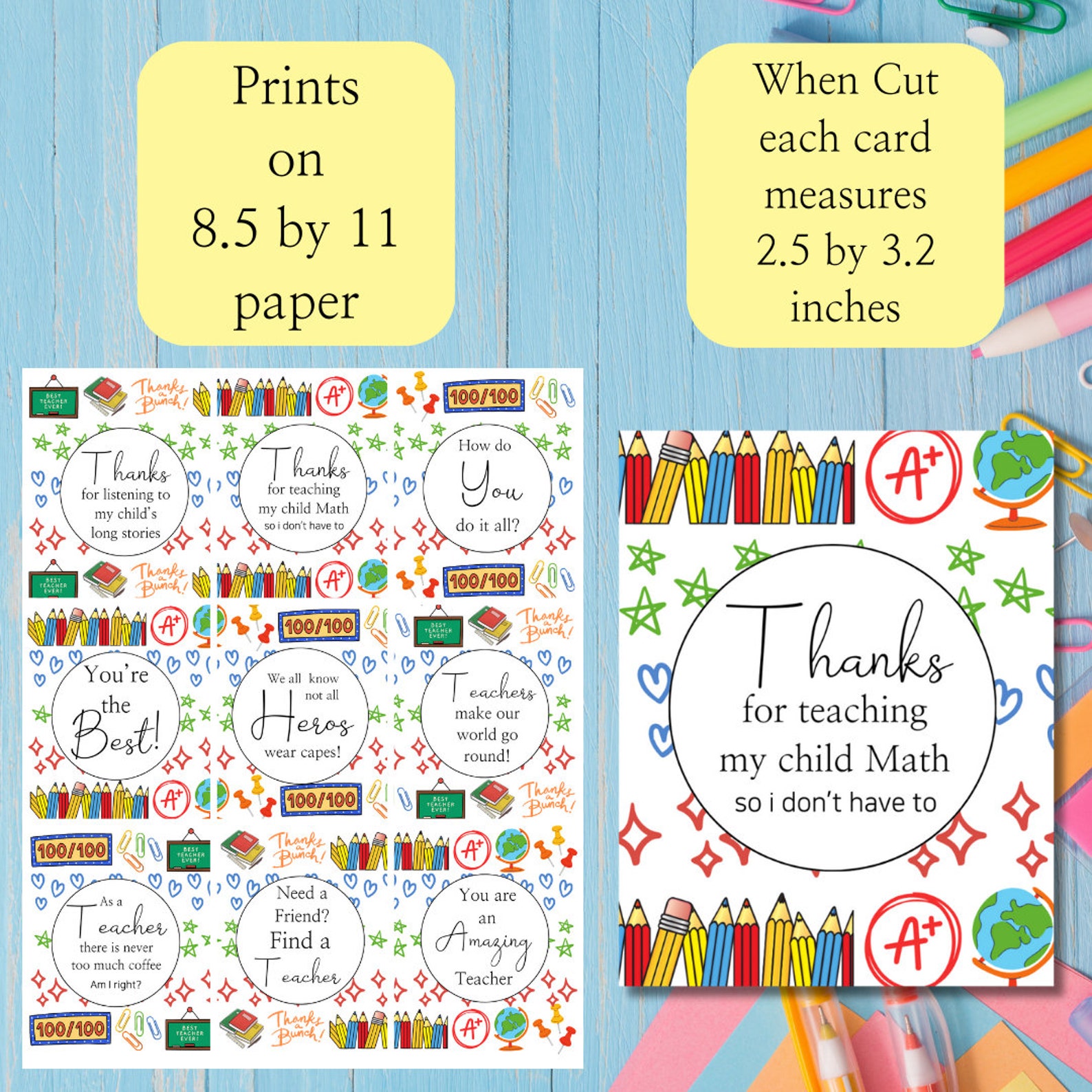 Teacher Appreciation Gifts, Card for Teacher, Teacher Appreciation Gift ...