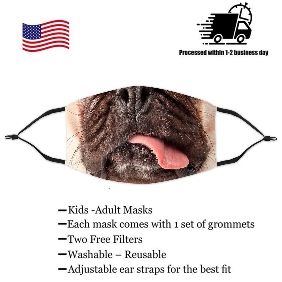 Dog Mask Dog Face Mask Washable Mask Adult Dog Face Mask - Etsy