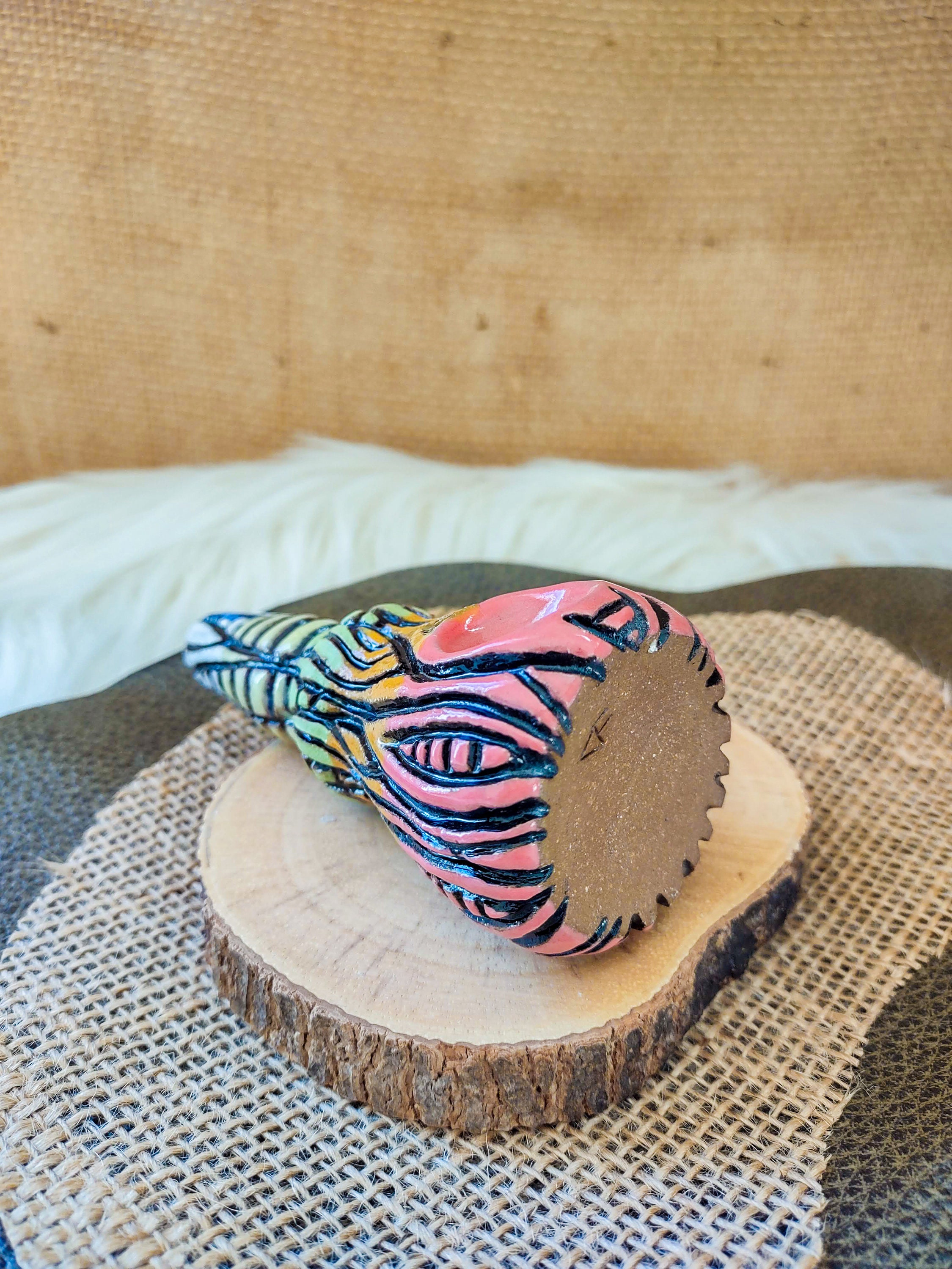 Colorful Rainbow Ceramic Clay Smoking Hand Pipe - Etsy