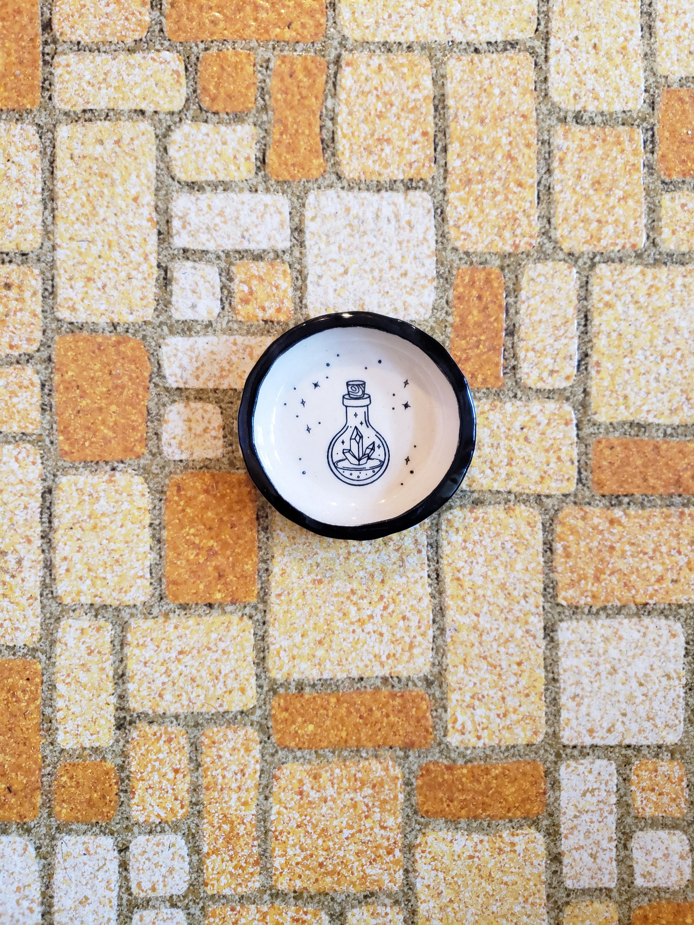 Black and White Potion Bottle Ceramic Tray, Handmade Halloween Magic ...