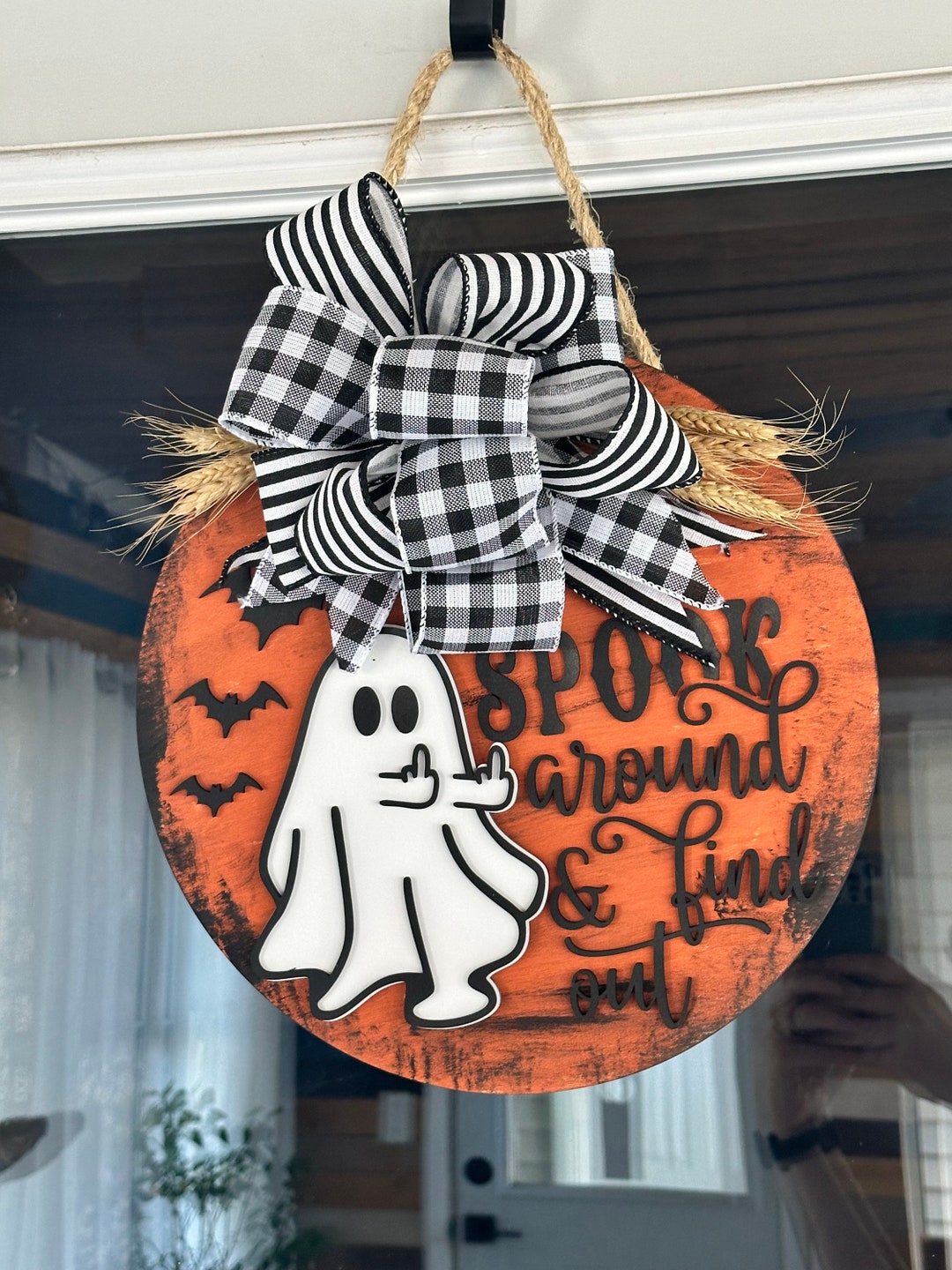 Spook Around Door Sign - Etsy