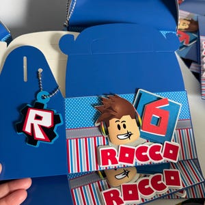Roblox Favor Box, Roblox Birthday, Game Party Bags, Roblox Gable Bags ...
