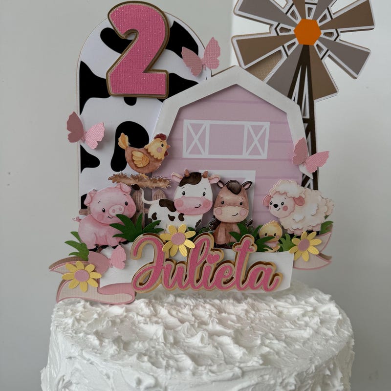 Farm Cake Topper - Etsy