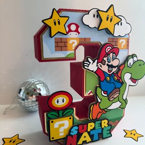 Super Mario 3D Letters / Mario Brothers Birthday Decorations / Super ...