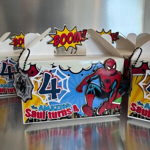 Spider Man Favor Box, Spider-man Birthday, Spiderman Party Bags ...