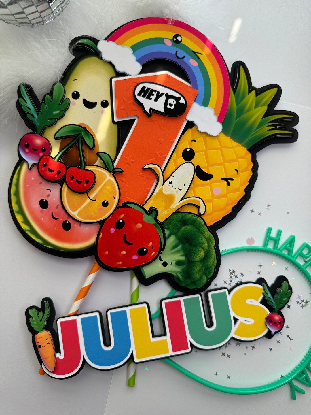 Hey Bear Sensory Cake Topper - Hey Bear Happy Birthday - Hey Bear Smash ...