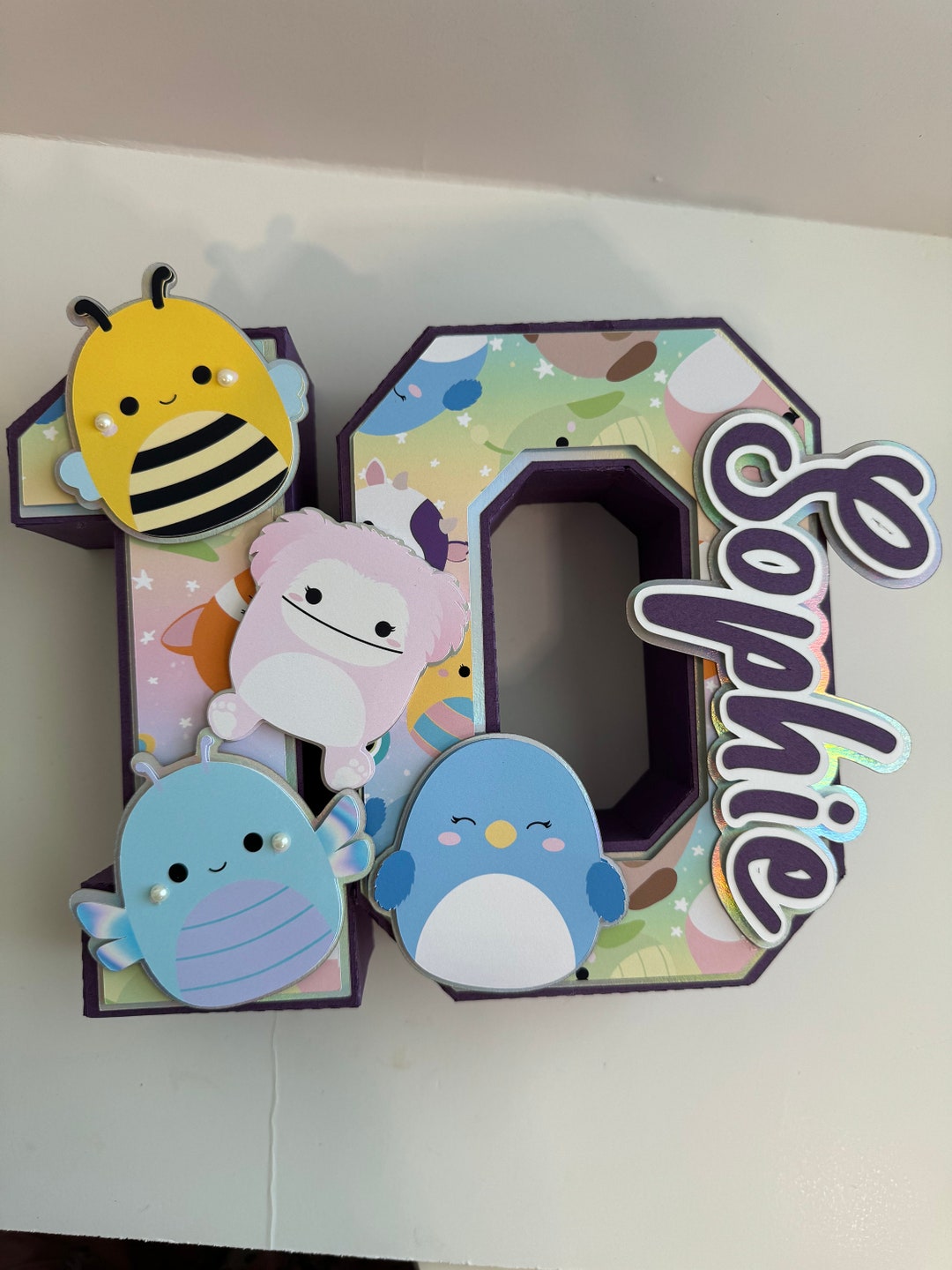 Squishmallows 3D Number. Party Decorations. Squishmallows Birthday ...