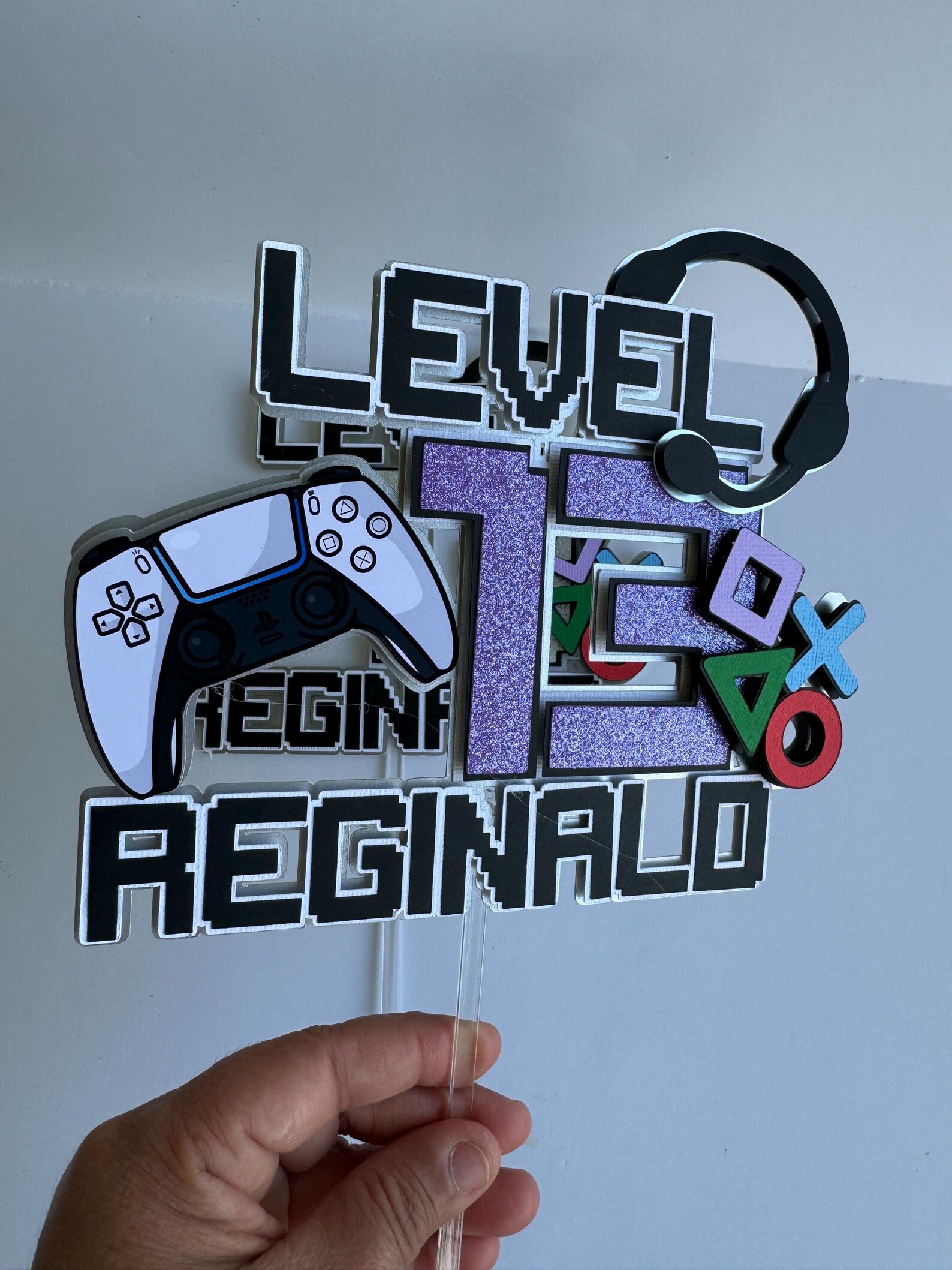 Gamer Cake Topper, Level up Party,video Game Birthday - Etsy