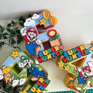 Mario 3D Letters / Mario Brothers Birthday Decorations / Super Party ...