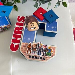 Roblox Game Party Decor - Roblox 3D Letters - Roblox Centerpiece Decor ...