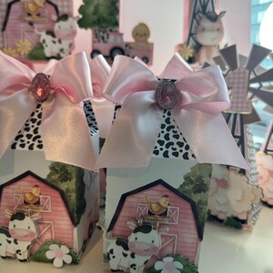 Farm Animal Favor Boxes. Party Decoration. Milk Box. Farm Animals Candy ...