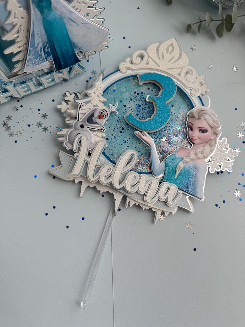 Elsa Cake Topper, Frozen Cake Topper , Elsa Cake Topper, Ice Queen ...