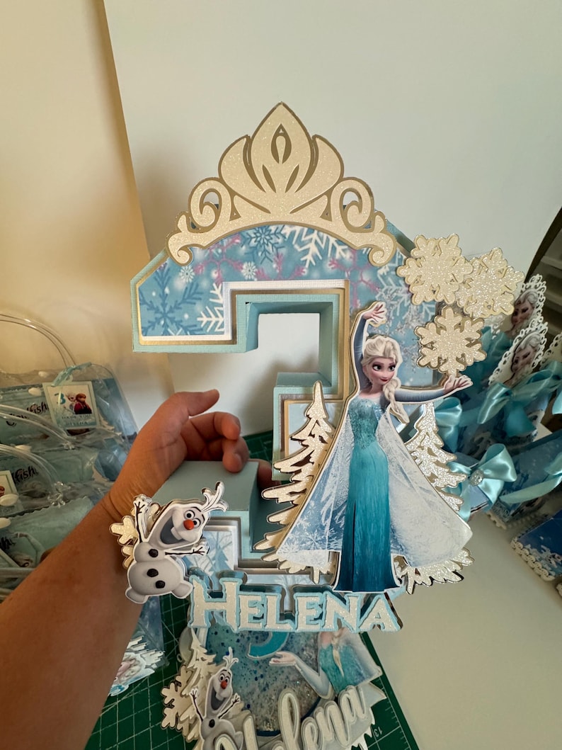 Letras 3D de Frozen Disney - Letra 3D de Elsa - Centros de mesa de Elsa ...