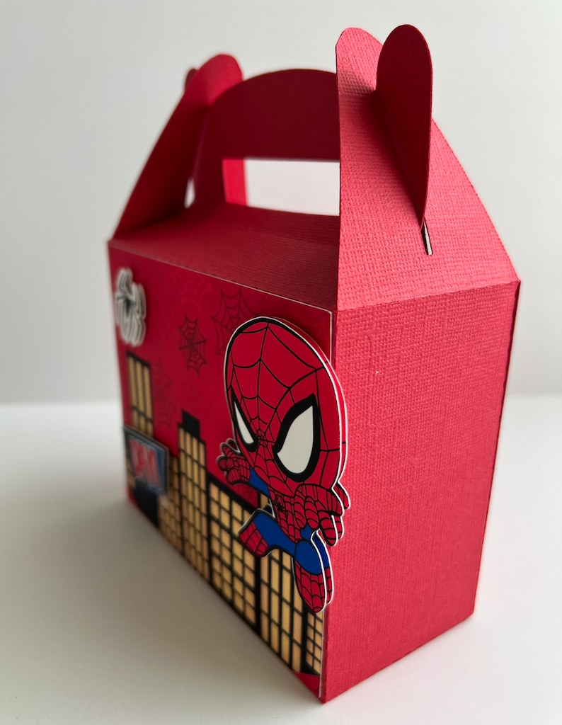Spider Man Favor Box Spider-man Birthday Party Box Gift Bag - Etsy