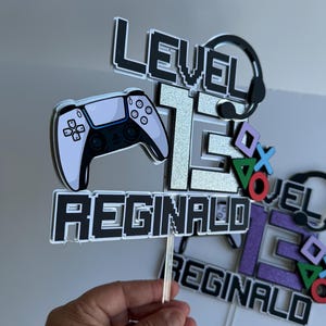 Gamer Cake Topper, Level up Party,video Game Birthday - Etsy
