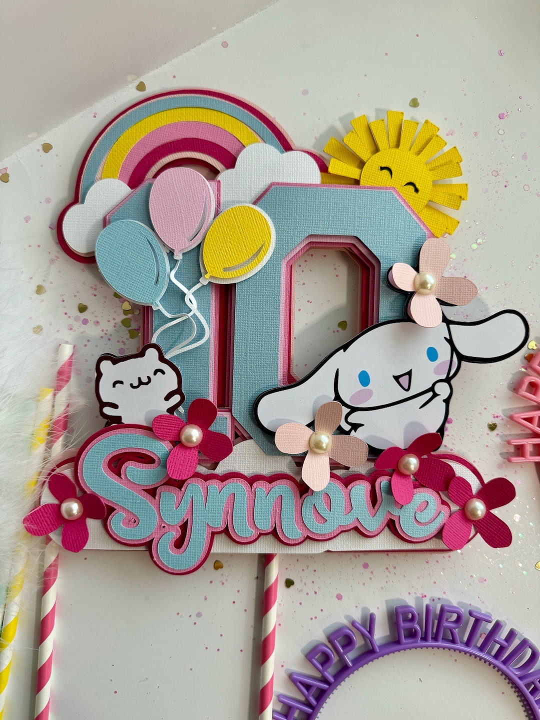 Cinnamon Cake Topper - Cinnamonroll Birthday Cake Topper - Cinnamon ...