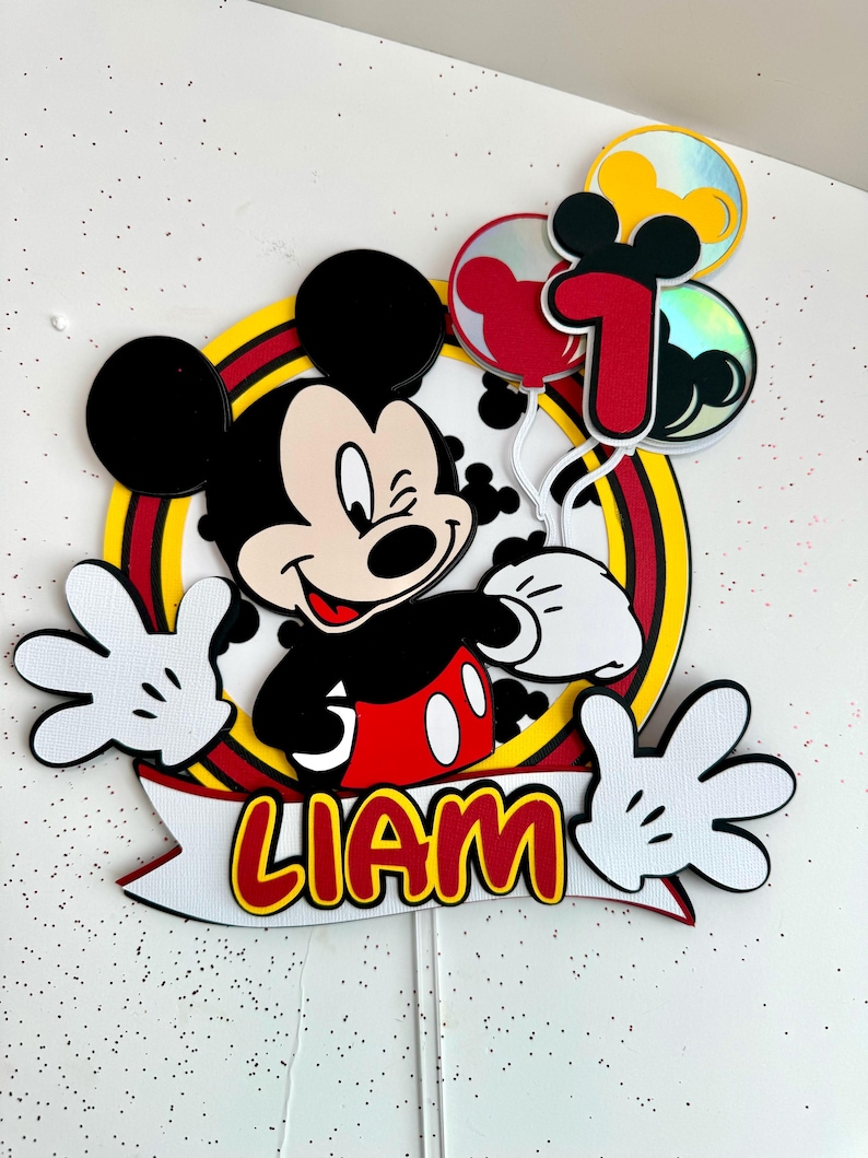Mickey Mouse Cake Topper, Mickey Mouse Cake Topper, Mickey Mouse ...