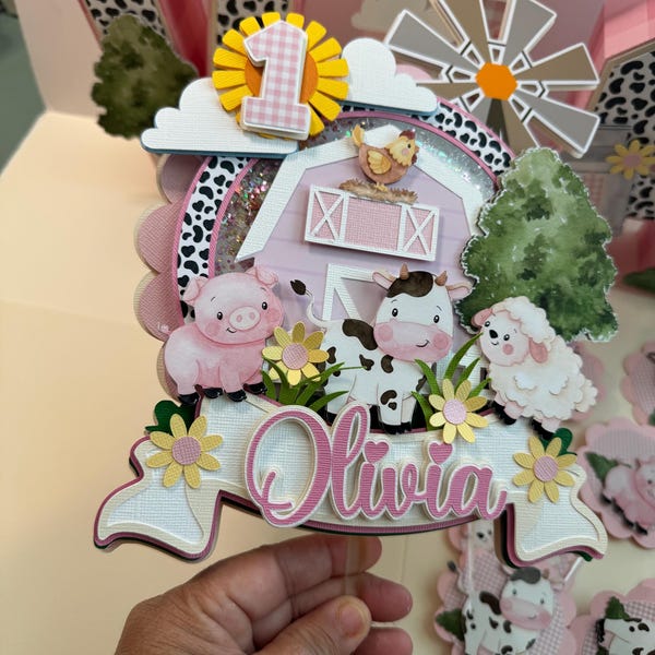 Farm Cake Topper - Etsy