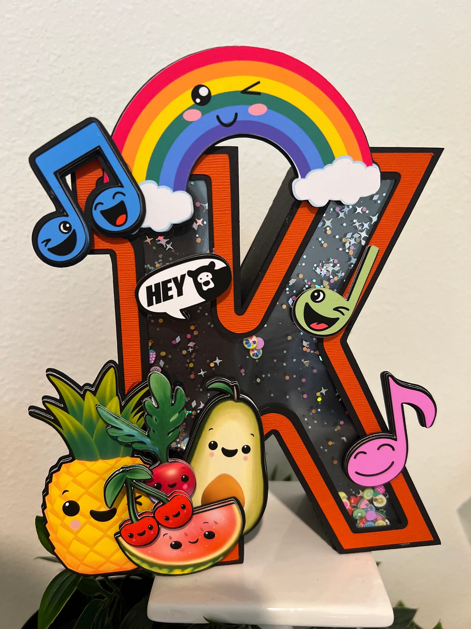 Custom Shaker 3D Letters Hey Bear Sensory Decor Hey Bear 3D Letters or ...