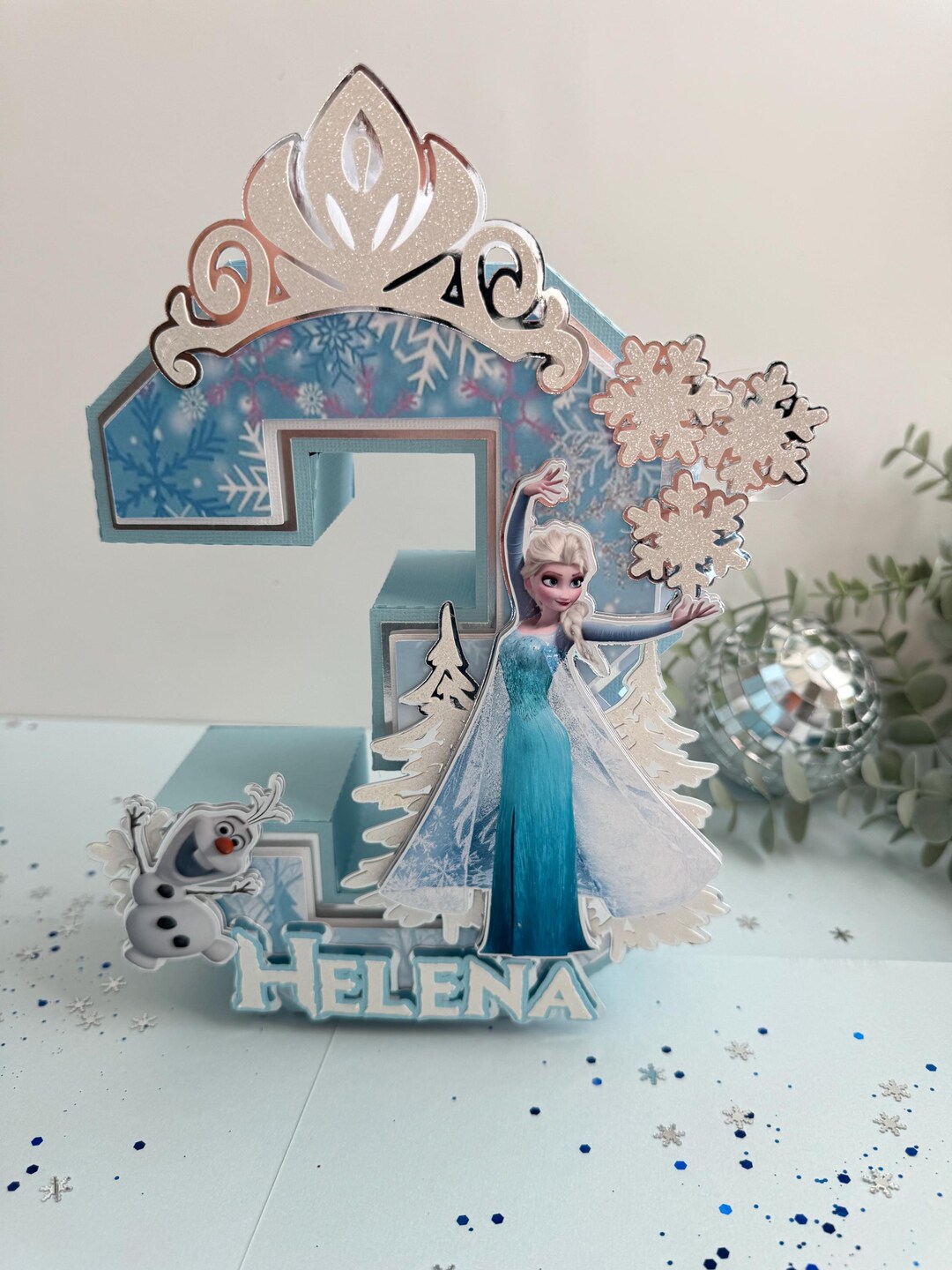 Frozen Disney 3D Letters - Elsa 3D Letter - Elsa and Ana Centerpieces ...
