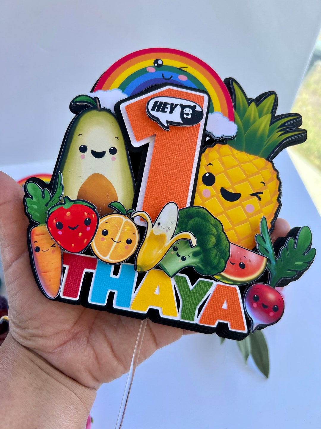 Hey Bear Sensory Cake Topper | Hey Bear Happy Birthday | Hey Bear Smash ...